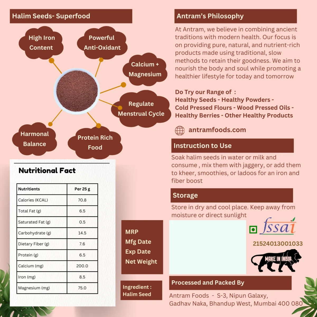 Halim Seeds - Aliv Seeds | High In Fiber And Omega 3 Seeds ...